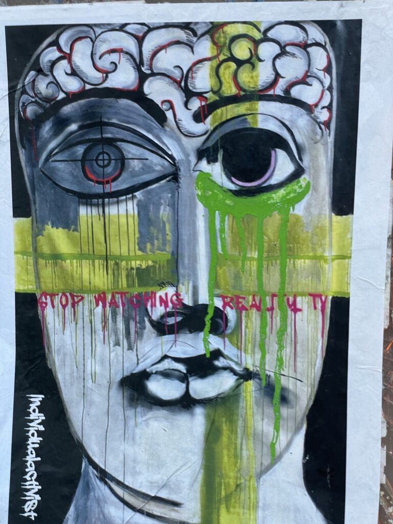 Stop Watching Reality TV Graffiti • The Showbear Family Circus